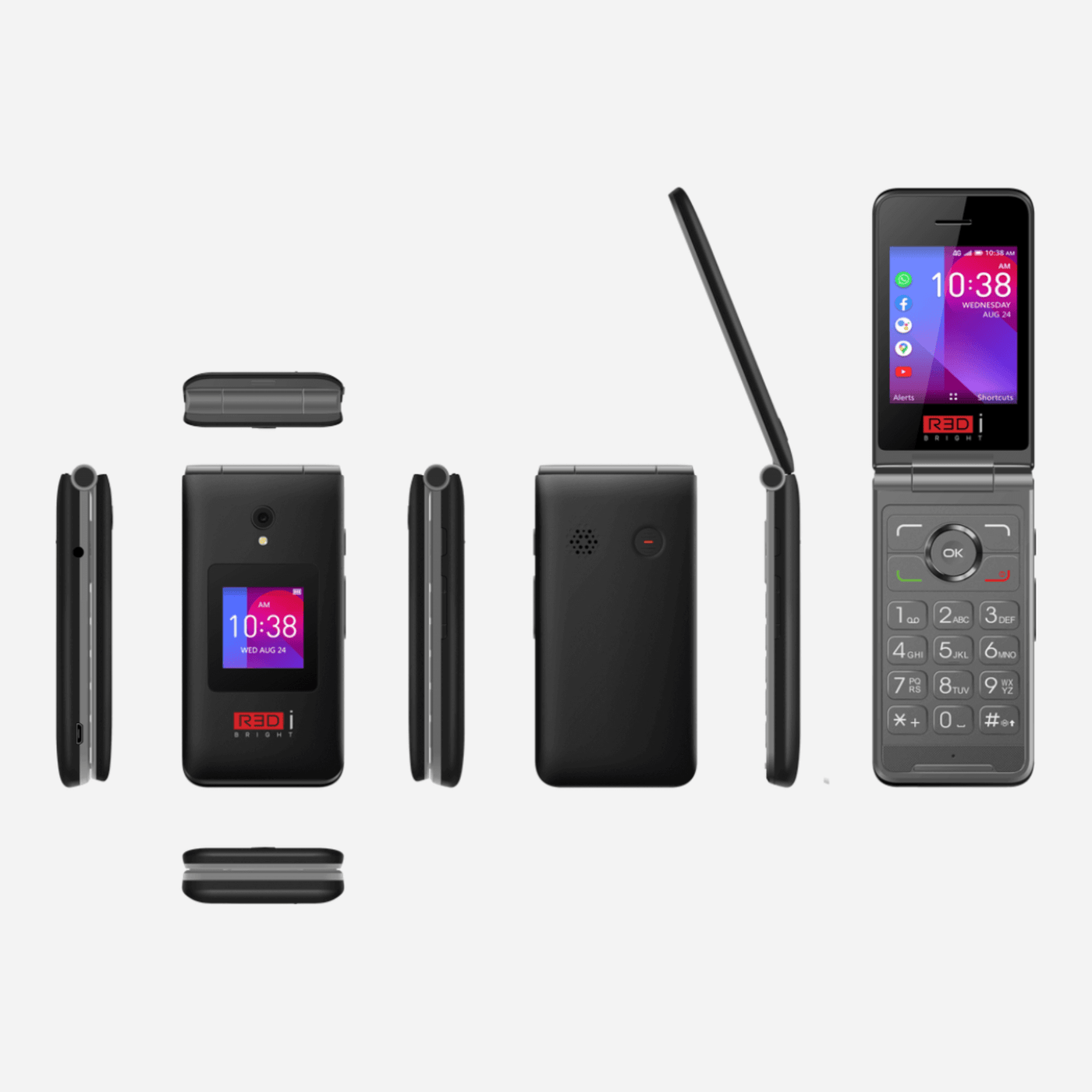 R3Di FR150 Flip Phone (Compatible with T-Mobile, T-Mobile MVNOs, AT&T ...